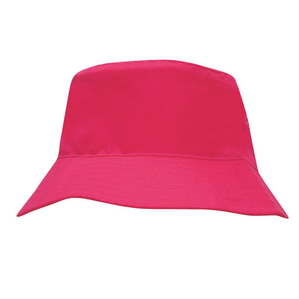 Bucket Hat Poly Twill Adjustable - School Sun Hats