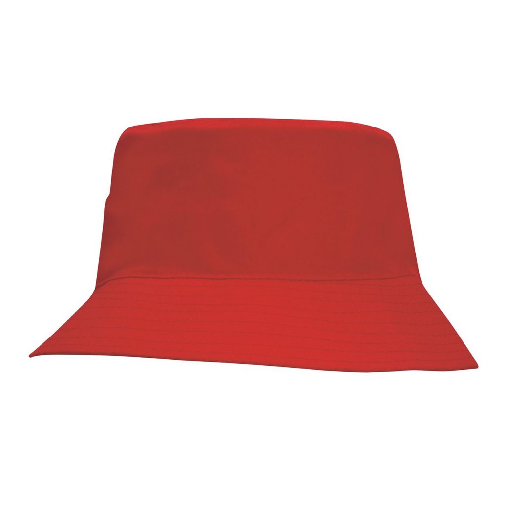 Bucket Hat Poly Twill Adjustable - School Sun Hats